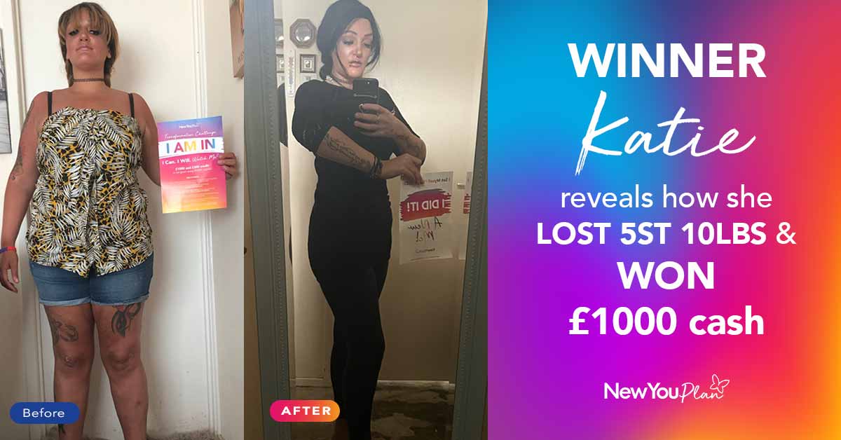 WINNER: Katie reveals how she lost 5st 10lbs & won £1000 cash! - The New You Plan