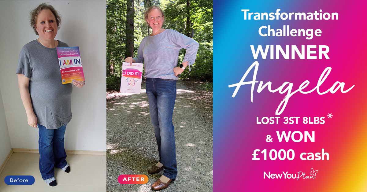 TRANSFORMATION CHALLENGE WINNER: Angela Lost 3st 8lbs* & WON £1000 Cash ...
