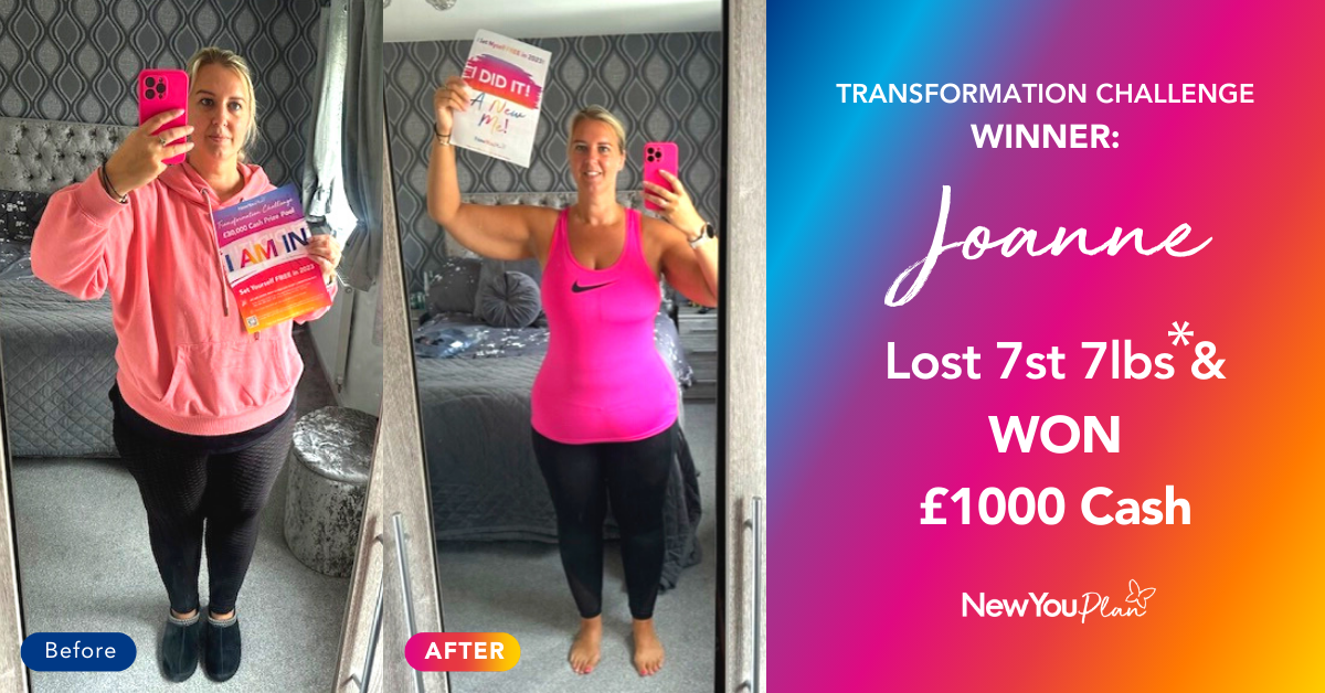 TRANSFORMATION CHALLENGE WINNER: Joanne Lost 7 stone 7lbs* & WON £1000 ...