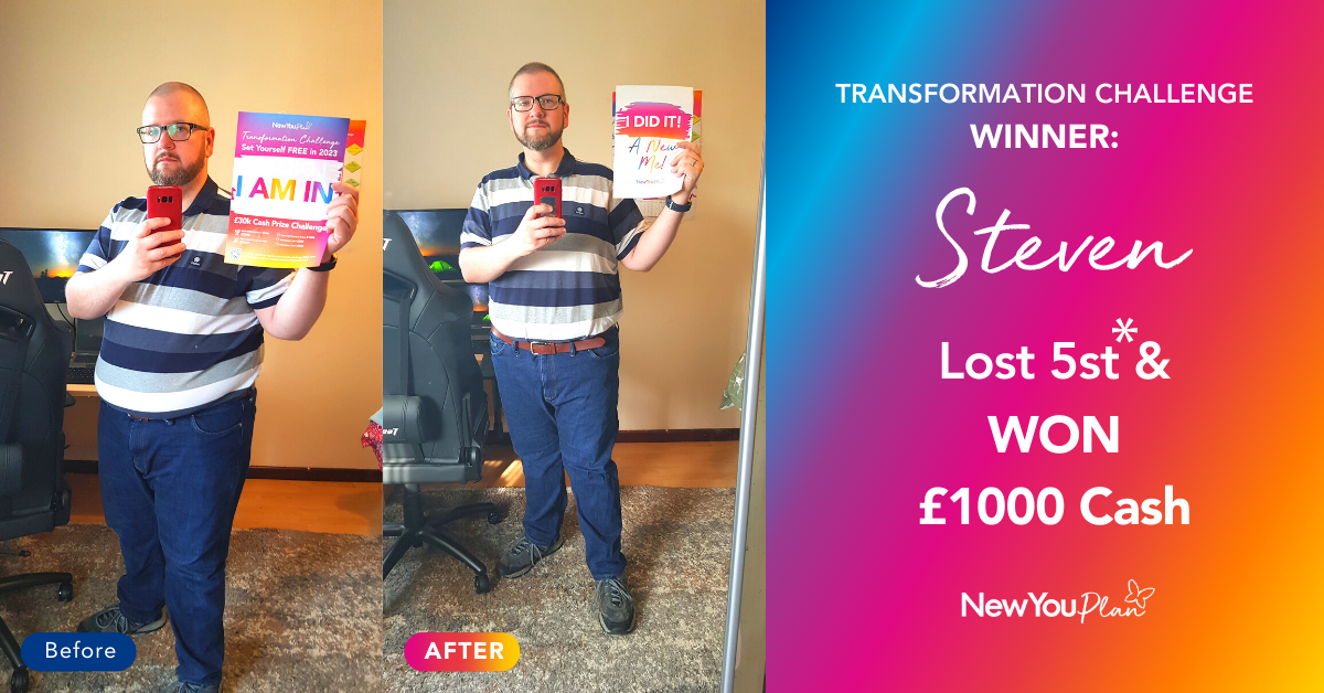 TRANSFORMATION CHALLENGE WINNER: Steven Lost 5 Stone* & WON £1000 Cash ...