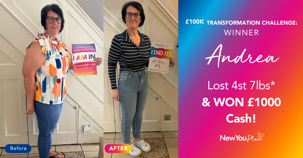 £100K TRANSFORMATION CHALLENGE: WINNER Andrea Lost 4st 7lbs* & WON £ ...