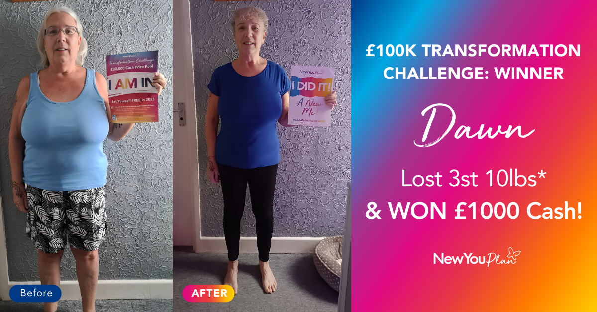 £100K TRANSFORMATION CHALLENGE: Dawn Lost 3st 10lbs* & WON £1000 Cash ...