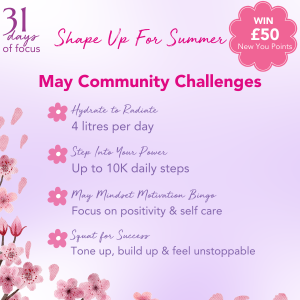May Community Challenges: Shape Up For Summer - The New You Plan